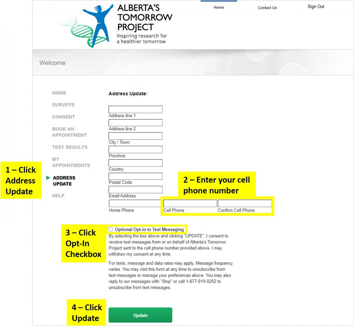 SMS Text Message Opt in Instructions Alberta s Tomorrow Project sms-text-message-opt-in-instructions-alberta-s-tomorrow-project